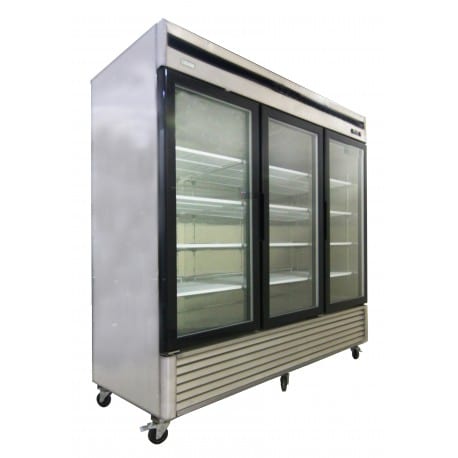 Bancool 3-Glass Door Upright Freezer - 75 ft - Stainless Steel - Silver ...