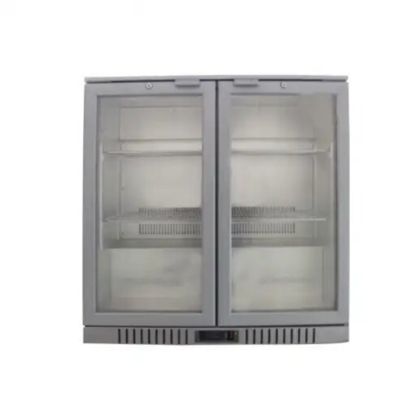 Bancool 2-Door Glass Refrigerator (Silver) - Electranest