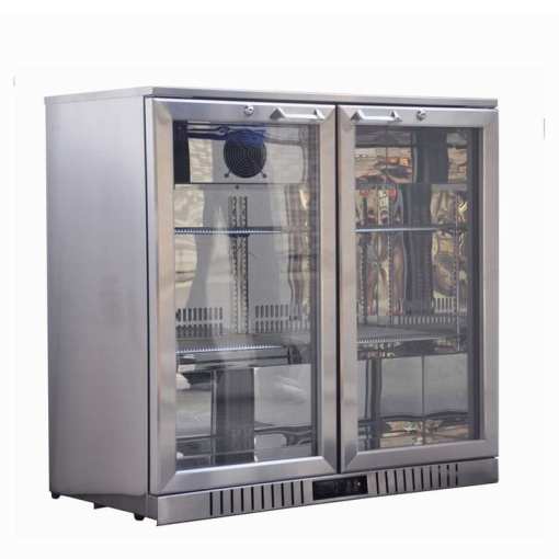 Bancool 2-Door Glass Refrigerator (Sliding) Model 210 - Steel - Electranest