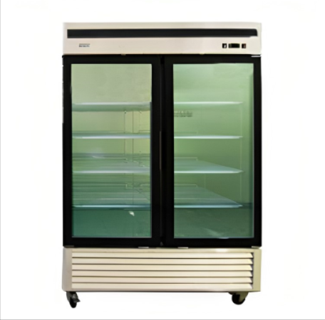 Bancool 50 Cubic Feet Refrigerator - 2 Glass Doors - Stainless Steel ...